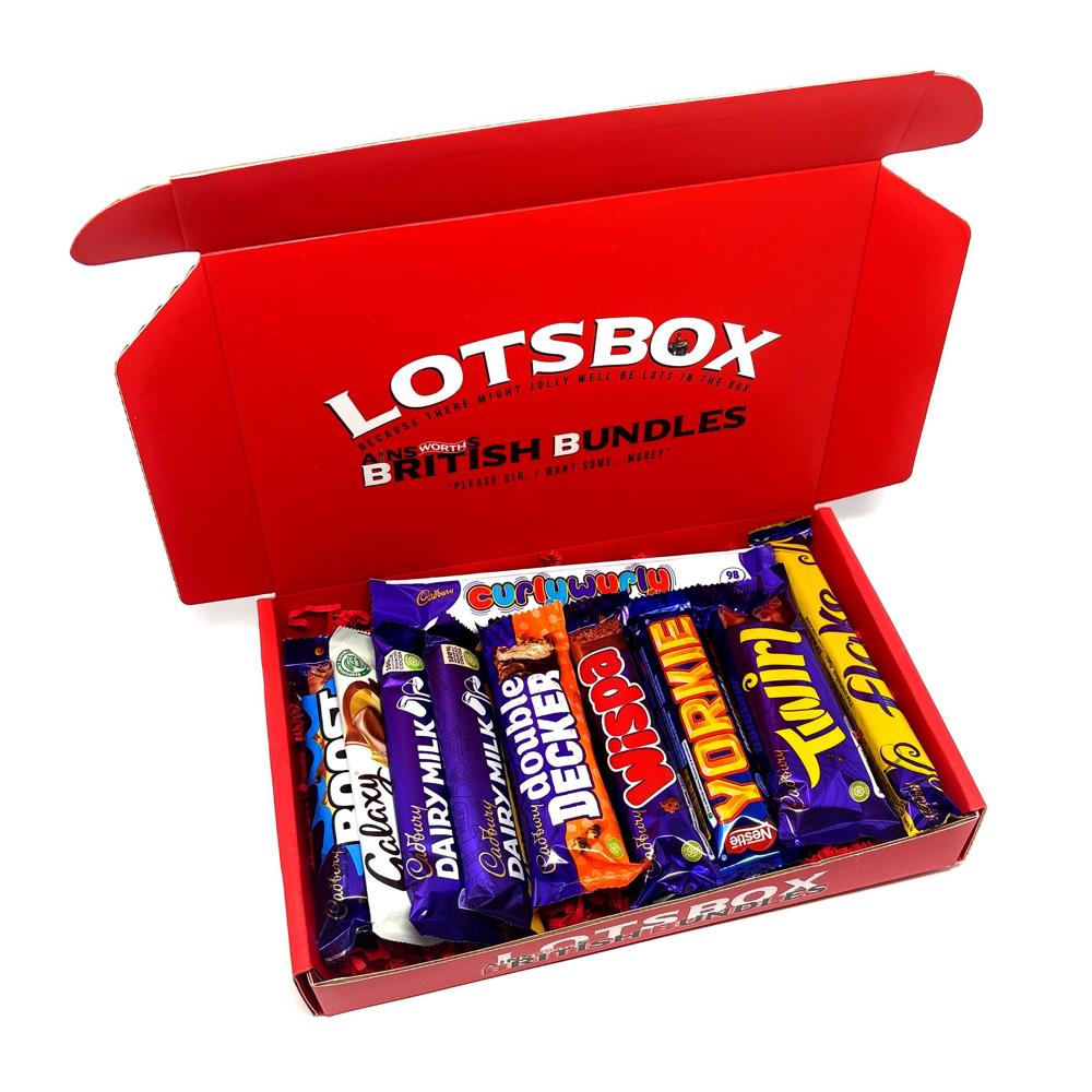 UK Chocolate Bars 10 Pack – Mixed Variety Lotsbox — British Bundles