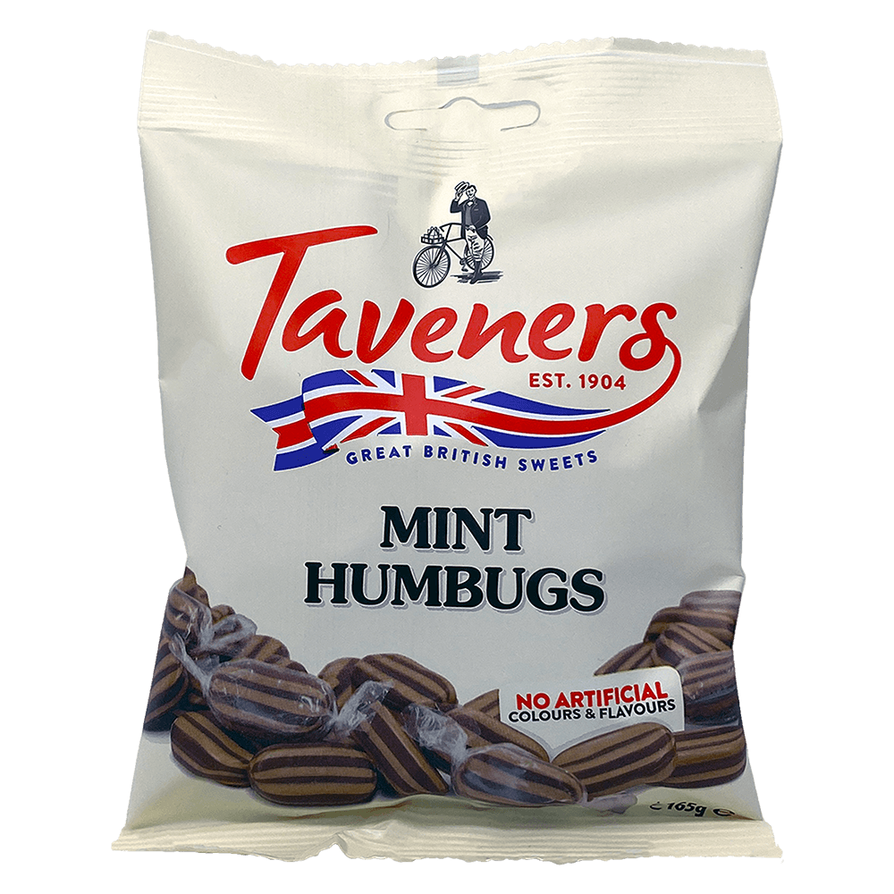 Taveners Mint Humbugs 165g - British Bundles Canada