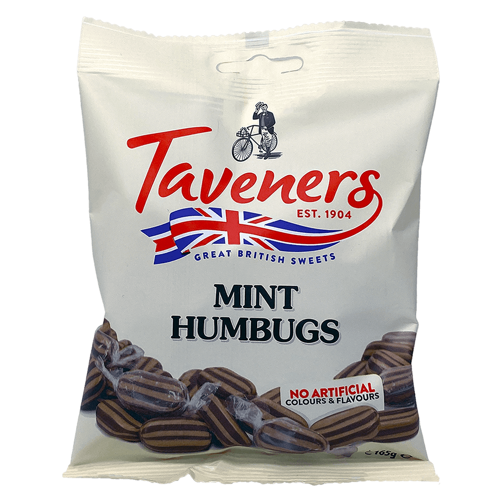 Taveners Mint Humbugs 165g - British Bundles Canada
